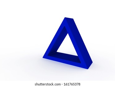 Blue Triangle 3d Model Isolated On Stock Illustration 161765378 ...
