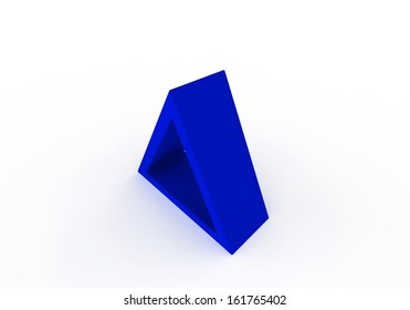 Blue Triangle 3d Model Isolated On Stock Illustration 161705684