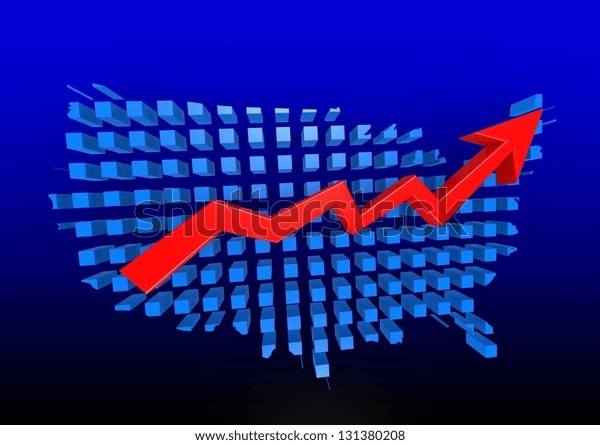 Blue Us Map Upward Graph Stock Illustration 131380208 | Shutterstock