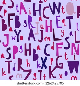 Blue Violet Yellow Seamless Pattern Abc Stock Illustration 1262425705 ...