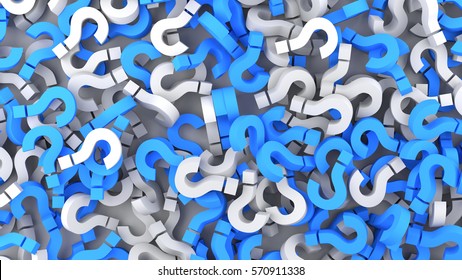 Blue White Question Marks Background 3d Stock Illustration 570911338 ...