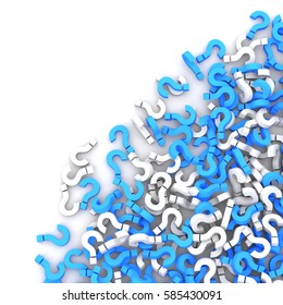 Blue White Question Marks Background Empty Stock Illustration 585430091 ...
