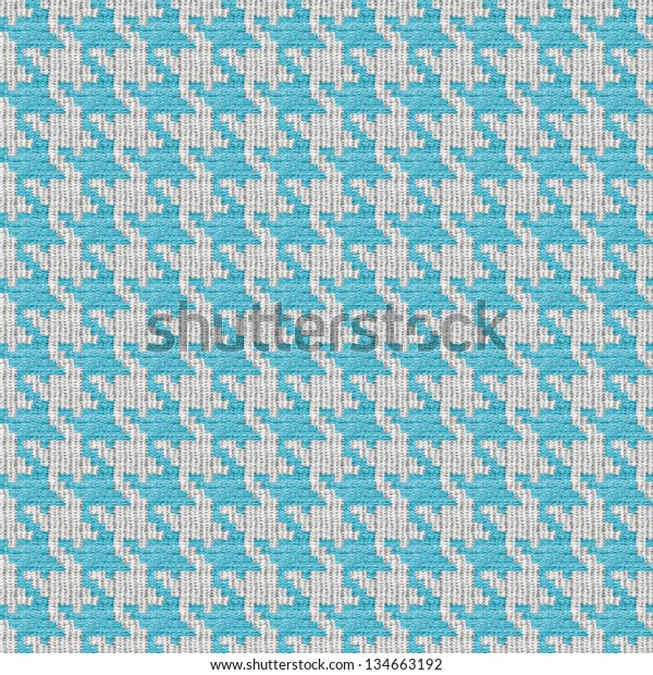 Blue White Seamless Houndstooth Pattern Texture Stock Illustration ...