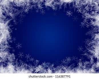 Blue Winter Frame Background Stock Illustration 116387791 | Shutterstock