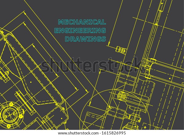 Blueprint. Vector engineering illustration. Computer aided design ...