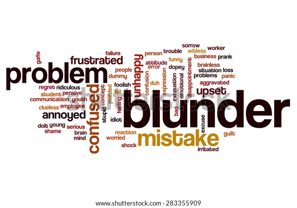 Blunder Word Cloud Stock Illustration 283355909 | Shutterstock