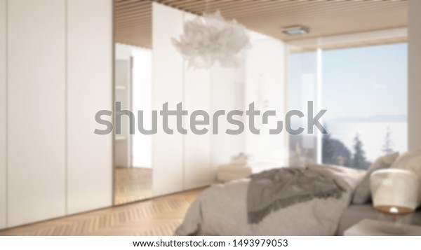 Blur Background Interior Design Master Bedroom Stock Illustration ...