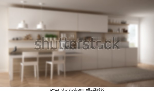 Blur Background Interior Design Minimalistic Modern Stock Illustration ...