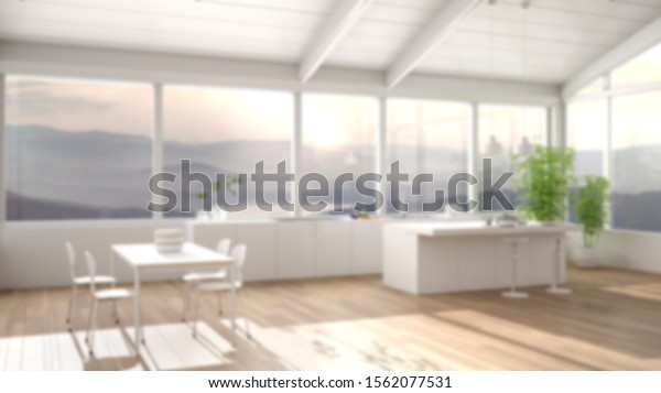 Blur Background Interior Design Modern Minimalist Stock Illustration ...
