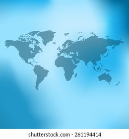 Blurred World Map Background Raster Version Stock Illustration ...