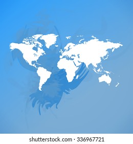 Blurred World Map Background Raster Version Stock Illustration ...