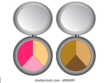 Face Compact Makeup Powder Color Swatches Stock Vector (Royalty Free ...