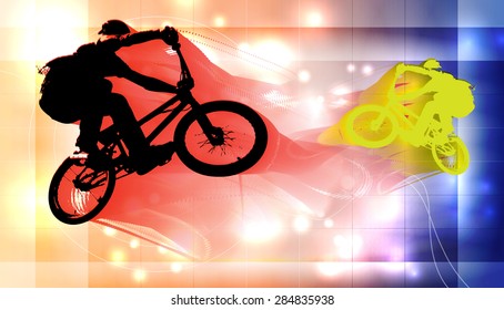 Bmx Cyclist Stock Illustration 284835938 | Shutterstock