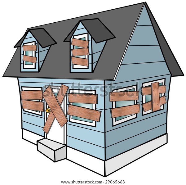 Boarded House Stock Illustration 29065663