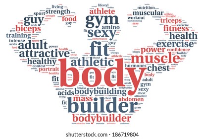 Body Builder Word Cloud Vector Artwork Stock Illustration 186719804 ...