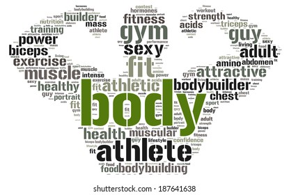 Body Builder Word Cloud Vector Artwork Stock Illustration 187641638 ...