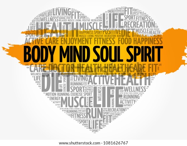 Body Mind Soul Spirit Heart Word 스톡 일러스트 1081626767 Shutterstock