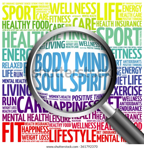 Body Mind Soul Spirit Word Cloud Stock Illustration 361792370
