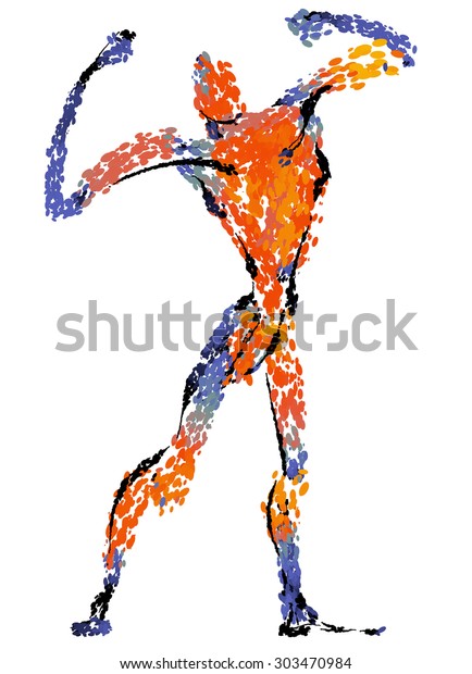 Bodybuilder Abstract Image Stock Illustration 303470984 | Shutterstock