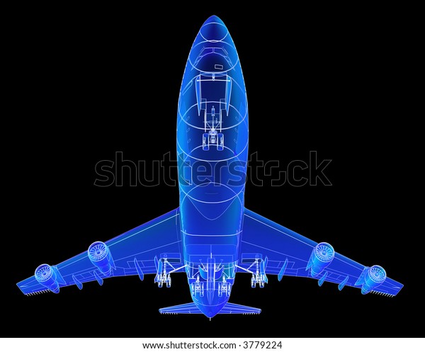 Boeing 747 Blueprint Rendering Stock Illustration 3779224 | Shutterstock