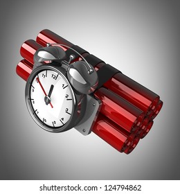 Bomb Clock Timer High Resolution 3d Stock Illustration 124794862