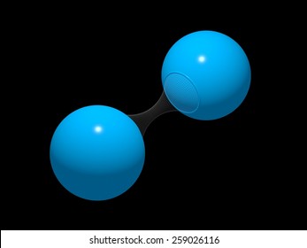 Bond Between Two Particles Oxygen Molecule Stock Illustration 259026116 ...