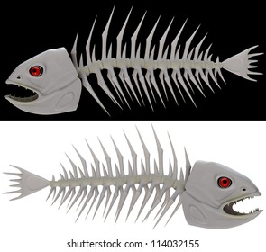 Realistic 3d Render Fish Skeleton Stock Illustration 531848152