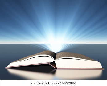 Glowing Open Book Rays Light On Stock Photo 1469608304 | Shutterstock