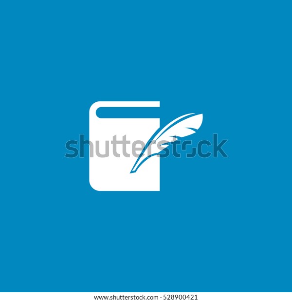 Book Write Icon Isolated White Background Stock Illustration 528900421 ...