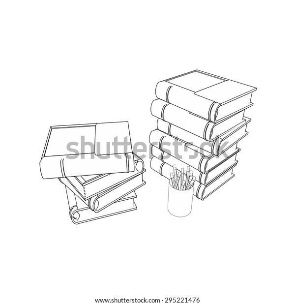 Books Studying Stock Illustration 295221476