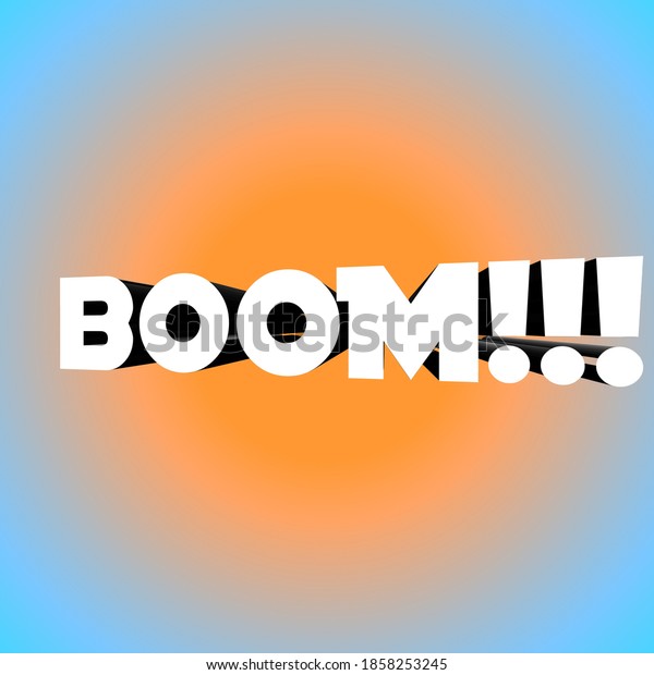 Boom Sign Gradient Background Stock Illustration 1858253245 | Shutterstock