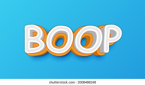Boop Comic Speech 3d Text Style Stock Illustration 2008488248 ...