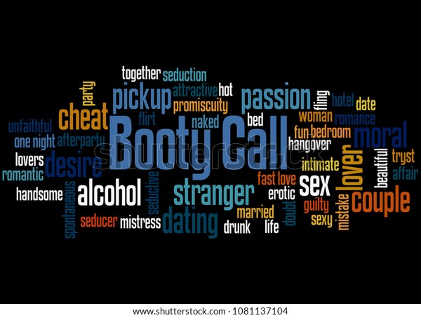 Booty Call Word Cloud Concept On Stock Illustration 1081137104 ...