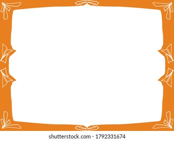 Border Frame Orange Theme Text Box Stock Illustration 1792331674 ...