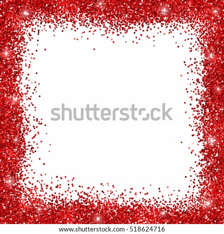 Border Frame Red Glowing Glitter Ilustración de stock518624716 ...