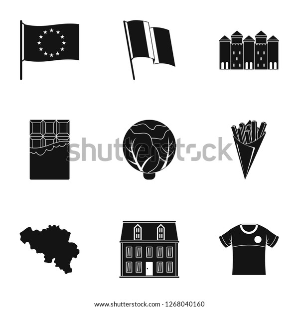 Border Icons Set Simple Set 9 Stock Illustration 1268040160 | Shutterstock