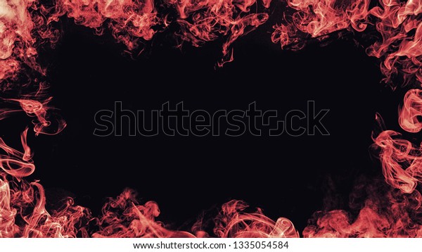 Border Smoke Texture Design Element Red Stock Illustration 1335054584 ...