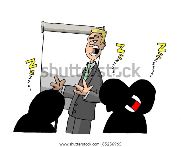 Boring Presentation Stock Illustration 85256965
