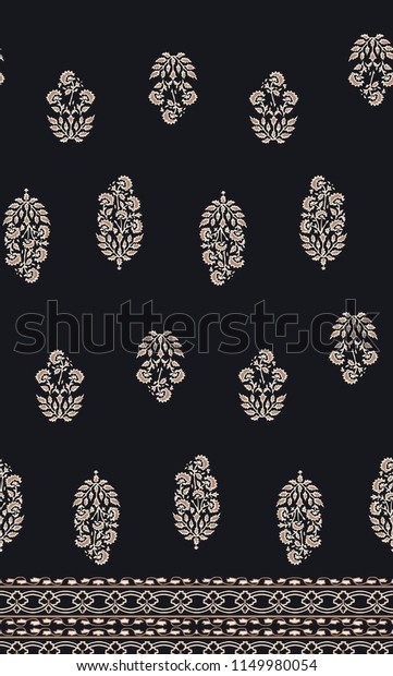 Botanical Floral Pattern Background Repeat Pattern 스톡 일러스트 1149980054 ...