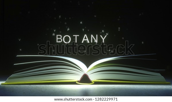 Botany Caption Made Glowing Letters Open Stock Illustration 1282229971 ...