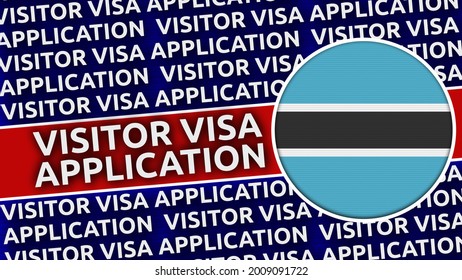 Botswana Circular Flag Visitor Visa Application Stock Illustration ...