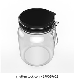 Glass Jar Empty Blue Background Stock Vector (Royalty Free) 278000384