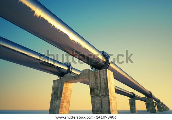 Bottom Shot Pipeline Sunset Pipeline Transportation Stock Illustration ... Bottom Shot Pipeline Sunset Pipeline Transportation Stock Illustration ...