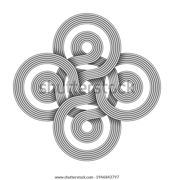 Bowen Cross Sign Made Two Interwoven Stock Illustration 1946843797 ... Bowen Cross Sign Made Two Interwoven Stock Illustration 1946843797 ...