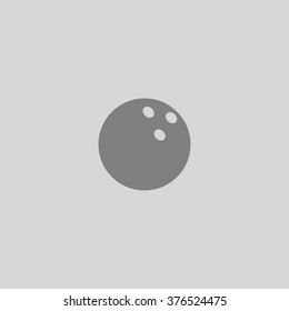 Bowling Ball Grey Simple Flat Icon 스톡 일러스트 376524475 | Shutterstock