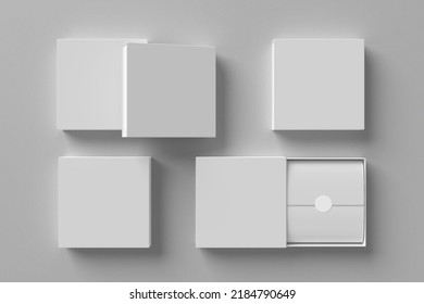 Box Packaging 3d Rendering Mockup Stock Illustration 2184790649 ...