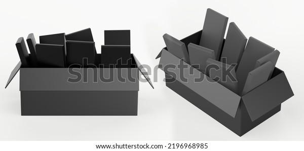 Box Within Boxes Mockup Isolated On Stock Illustration 2196968985 ...
