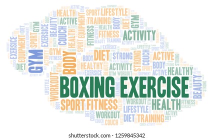 Boxing Exercise Word Cloud Stock Illustration 1259845342 | Shutterstock