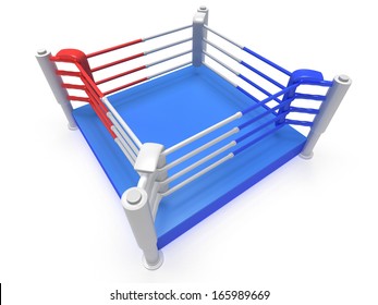 Boxing Ring High Resolution 3d Render: ภาพประกอบสต็อก 160965467 ...