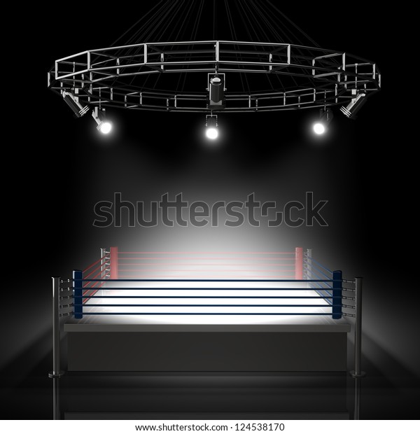 Boxing Ring High Resolution 3d Render Stock Illustration 124538170